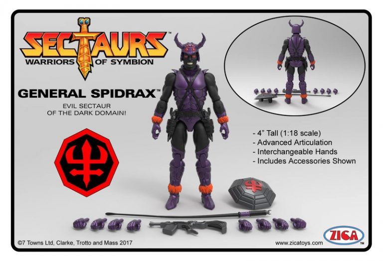 ZICA Toys Reveals Sectaurs: Warriors Of Symbion 4" Spidrax Figure