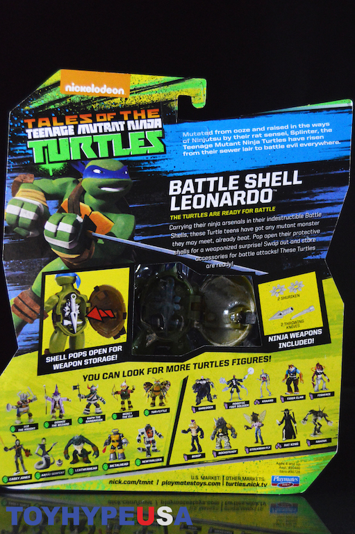 Playmates Toys Teenage Mutant Ninja Turtles Battle Shell Leonardo ...