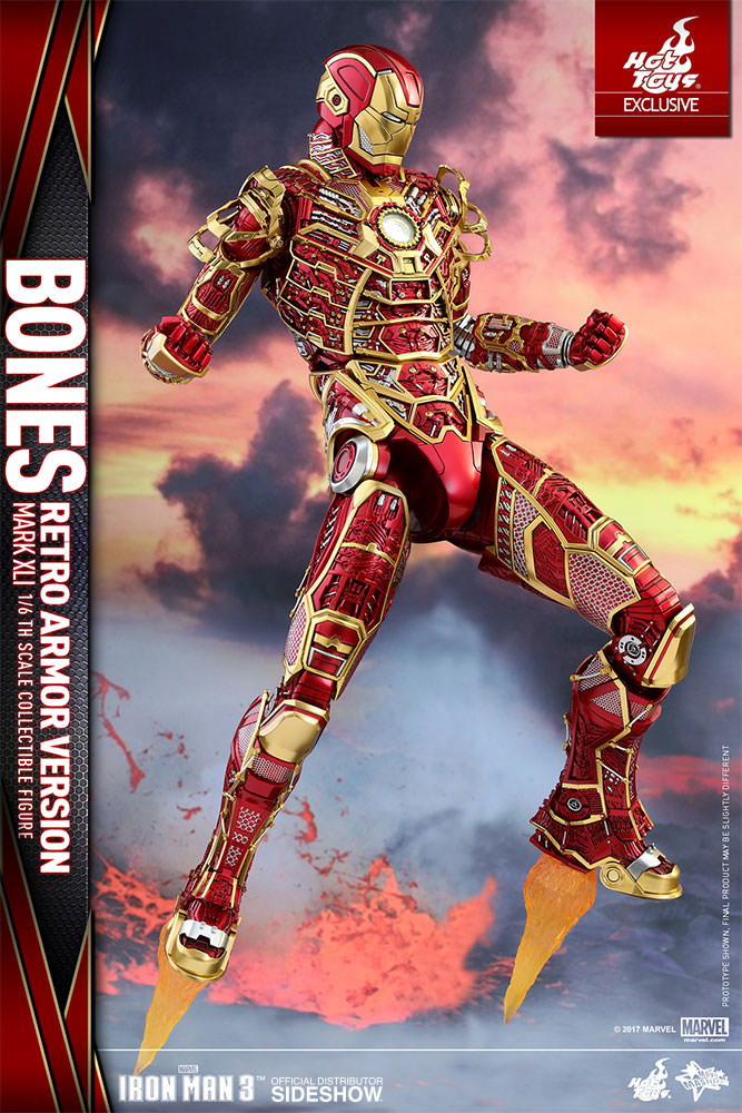 Hot Toys Exclusive Iron Man Mark XLI – Bones (Retro Armor Version ...