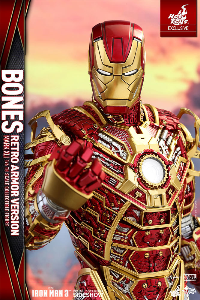 Hot Toys Exclusive Iron Man Mark XLI – Bones (Retro Armor Version ...