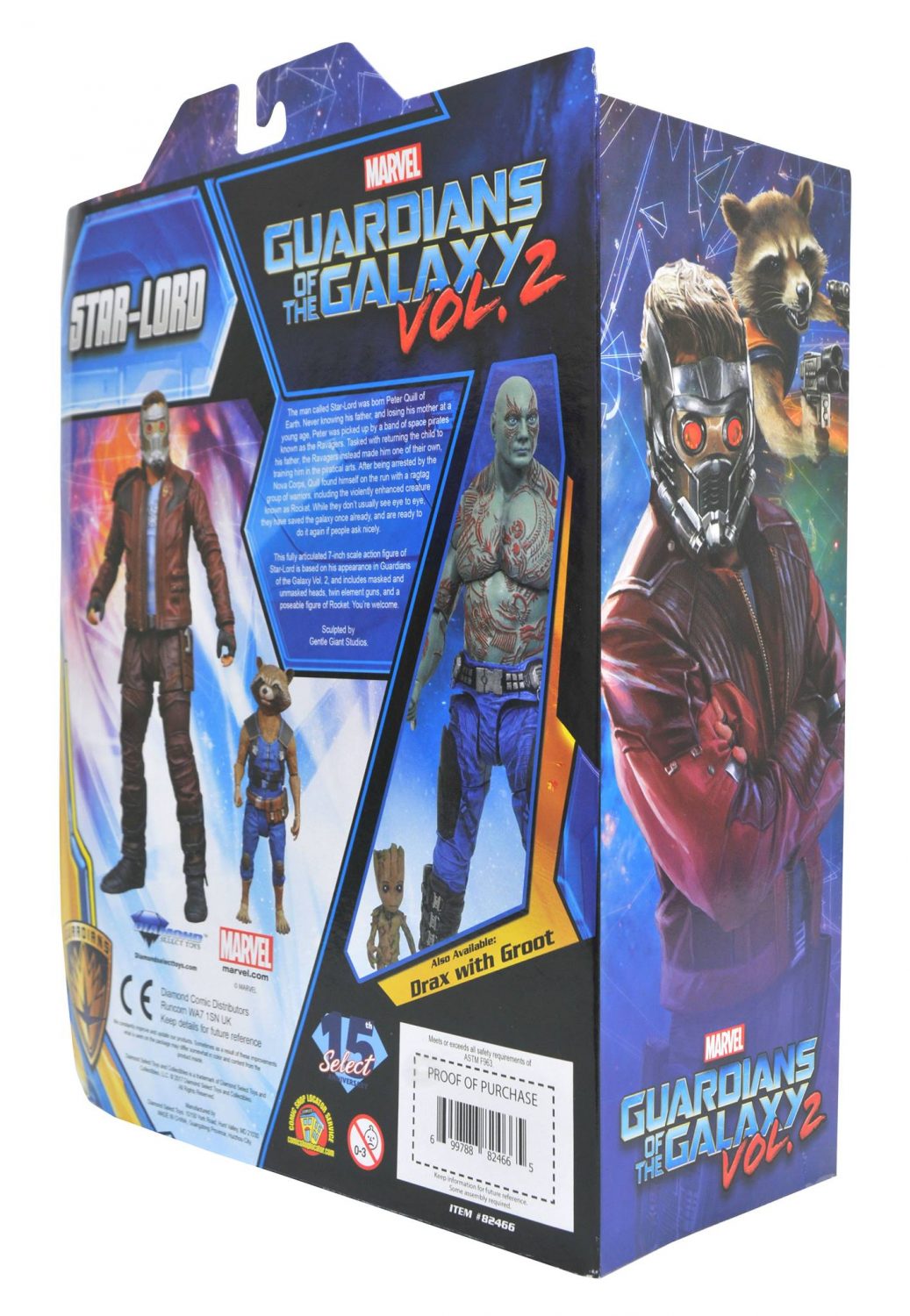 Marvel Select GOTG Vol. 2 Star-Lord With Rocket & Drax With Groot In ...