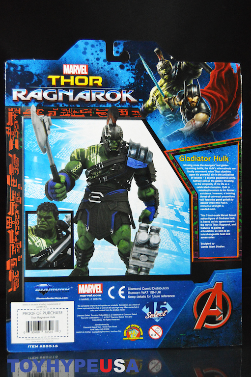 Diamond Select Toys Marvel Select Thor: Ragnarok Gladiator Hulk Figure ...