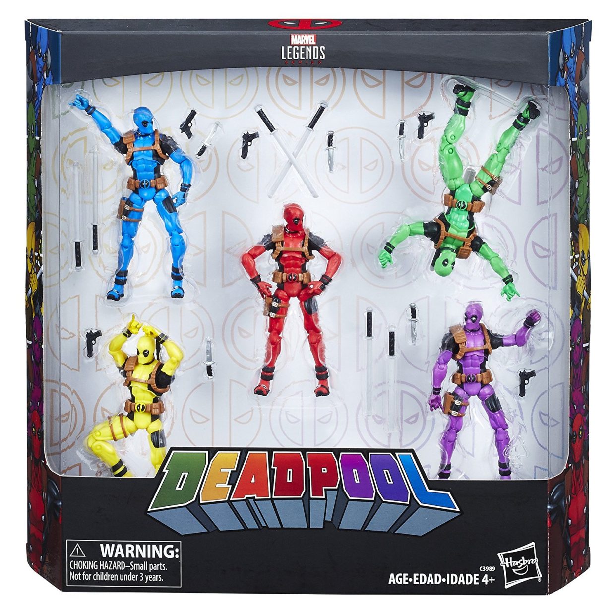 Hasbro Marvel Rainbow Deadpool 5-Pack In-Stock On Amazon
