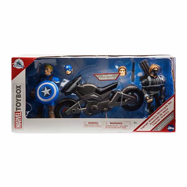 Disney Store Exclusive - Marvel Toy Box Captain America Motorcycle Set ...
