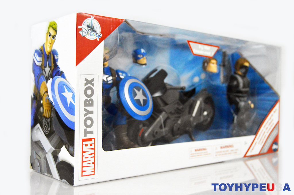 Disney Store Exclusive - Marvel Toy Box Captain America Motorcycle Set ...