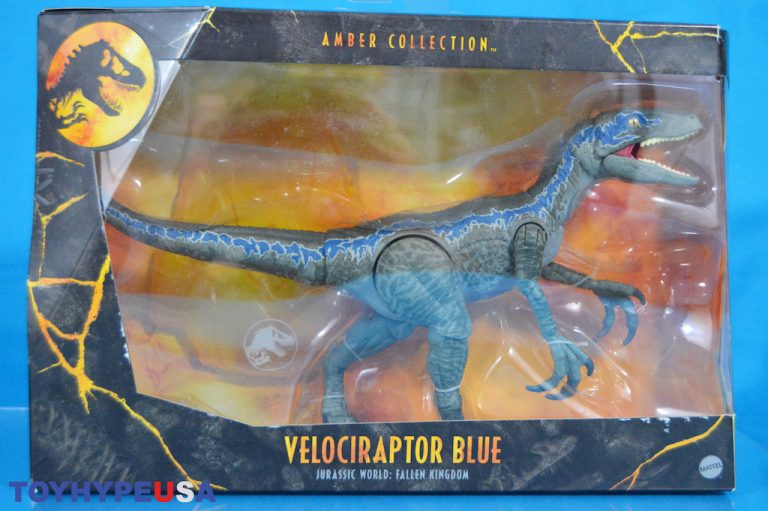 Mattel - Jurassic World Amber Collection Owen Grady & Velociraptor Blue ...