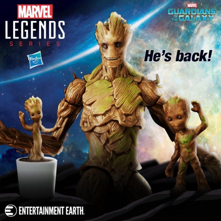Hasbro Marvel Legends Guardians Of The Galaxy Groot Evolution Figures ...