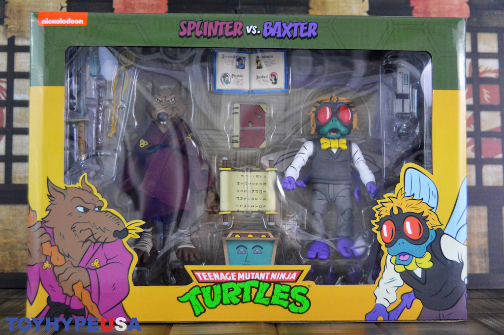 NECA Toys Teenage Mutant Ninja Turtles Splinter and Baxter Stockman ...
