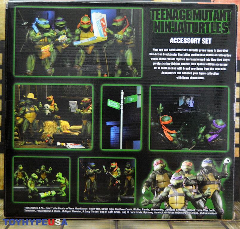 NECA Toys Teenage Mutant Ninja Turtles 1990 Movie Accessory Set Review