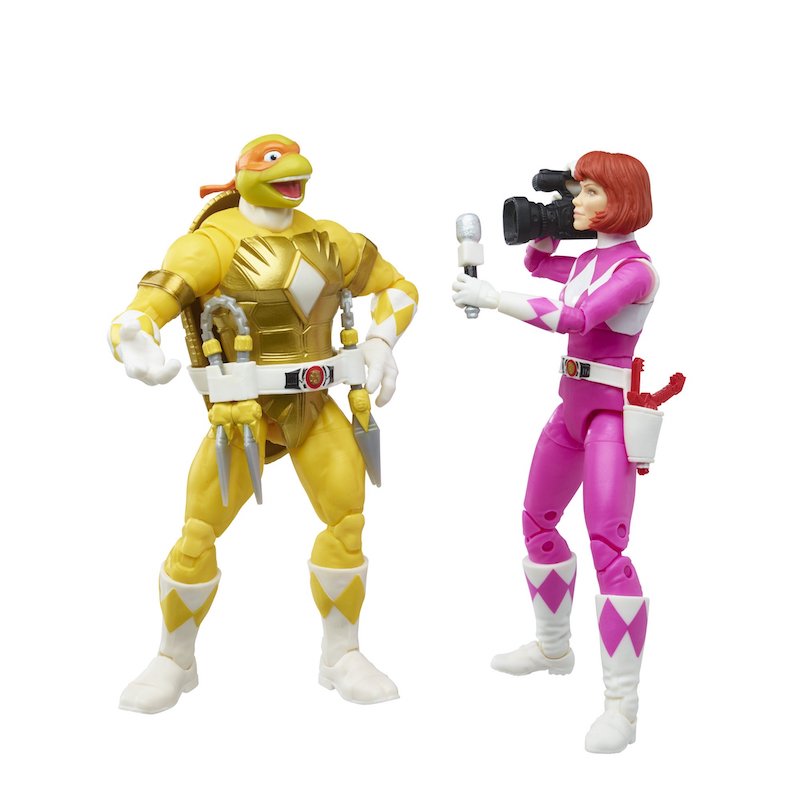 Hasbro Teenage Mutant Ninja Turtles x Power Rangers 6" April & Mikey ...