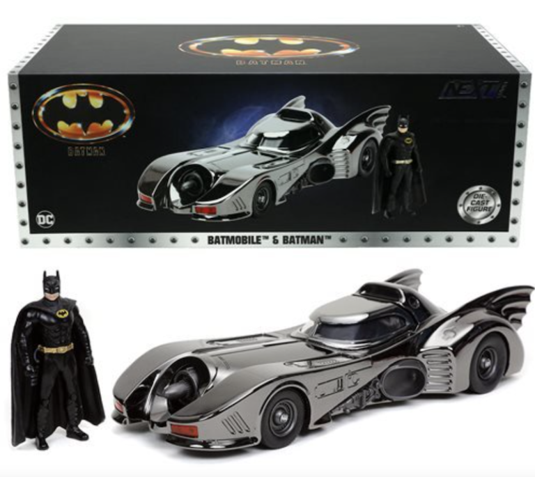 Jada Toys - Batman 1989 Movie Batmobile Black Chrome Finish 1:24 Scale ...