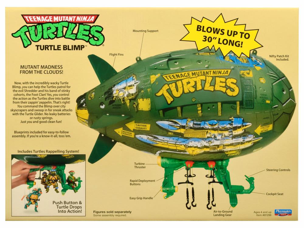 Playmates Toys Teenage Mutant Ninja Turtles Classic Blimp, Party Wagon ...