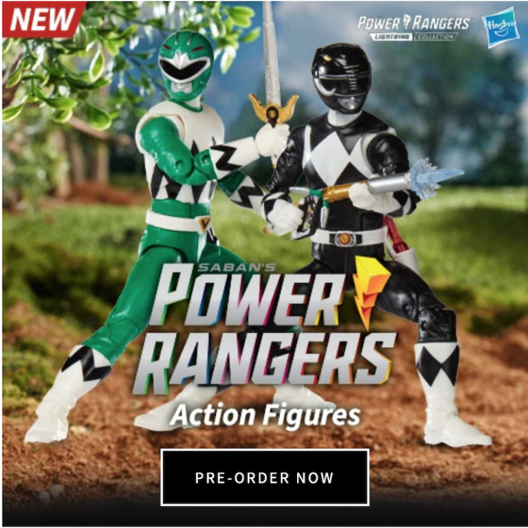 Hasbro Power Rangers Lightning Collection MMPR Black Ranger & Lost ...