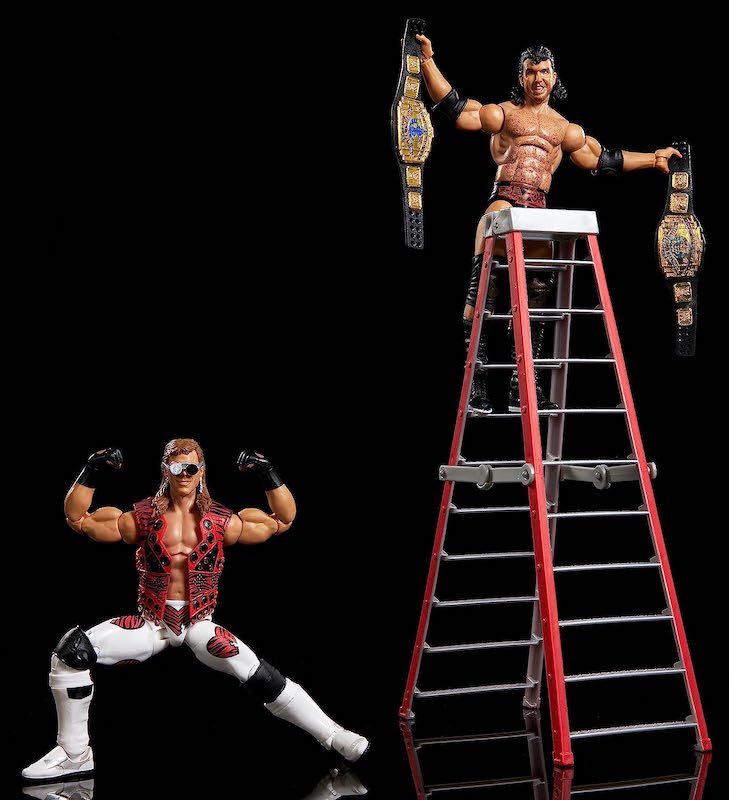 Mattel - WWE Elite Wrestlemania X Ladder Match Set with Shawn Michaels & Razor Ramon Figures Pre ...
