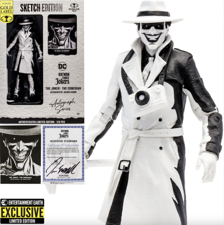 McFarlane Toys DC Multiverse The Joker Comedian Sketch Edition Gold ...
