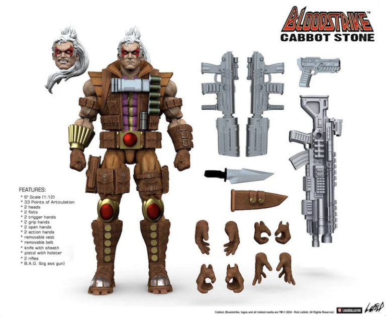 LooseCollector Bloodstrike Cabbot Stone & Bloodwulf 1/12 Scale Figures ...