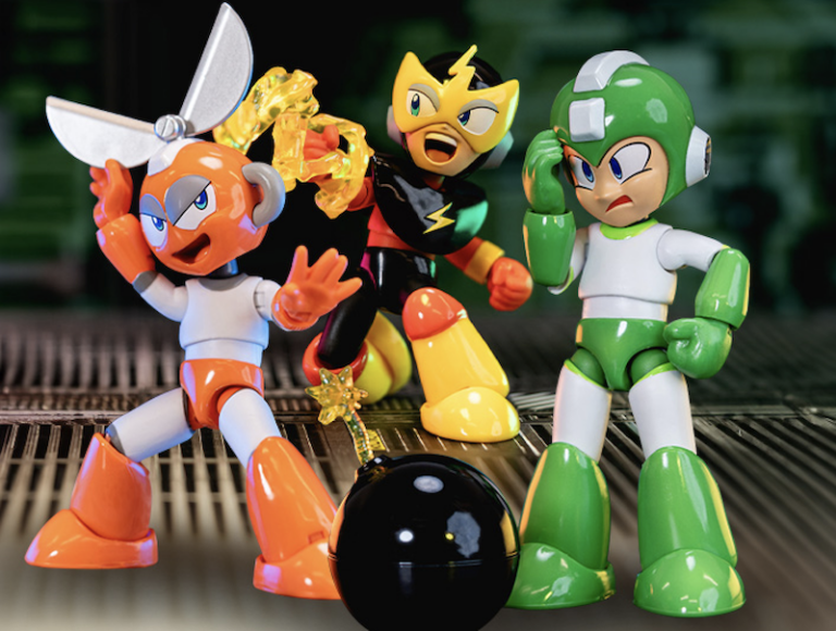 Jada Toys Mega Man Hyper Bomb Mega Man, Elec Man & Cut Man Figures Pre ...