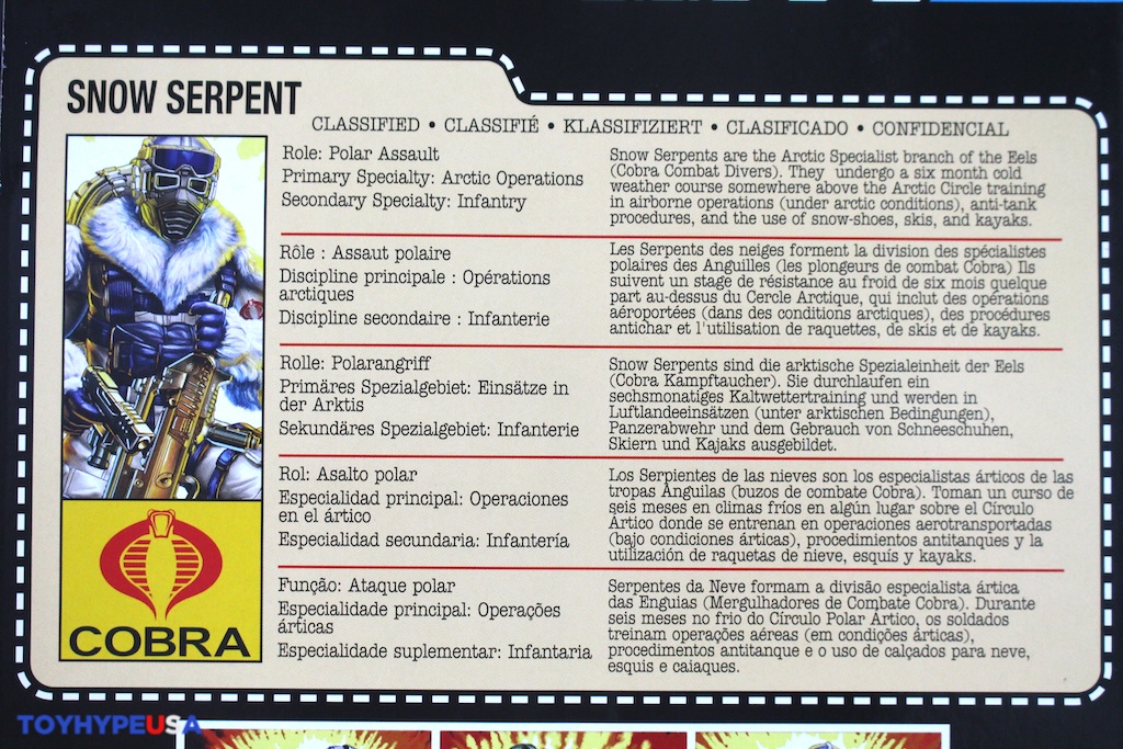 Hasbro G.I. Joe Classified Series Retro Collection Cobra Eel & Snow ...