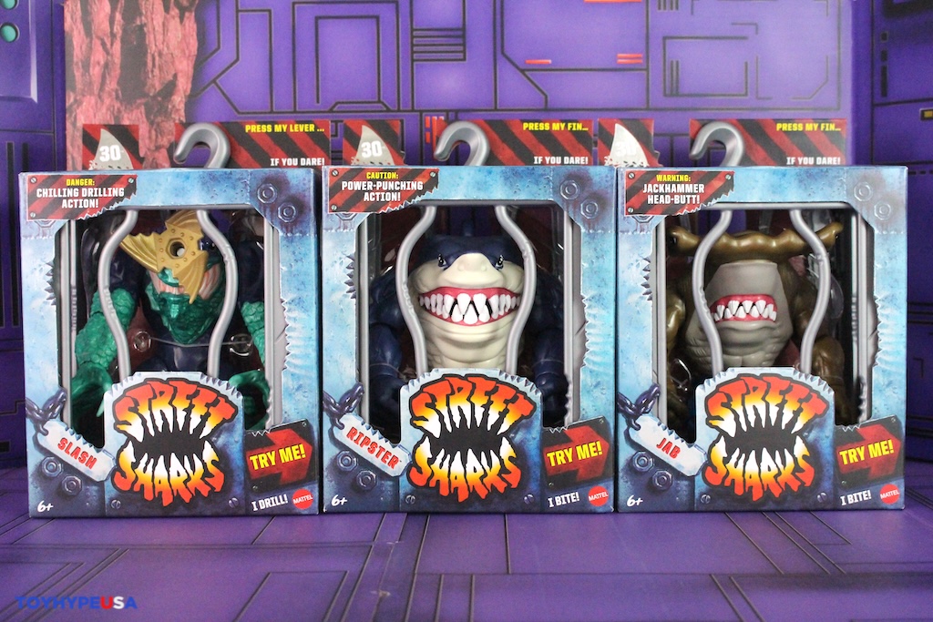 Mattel Street Sharks 30th Anniversary Ripster, Slash & Jab Figures Review