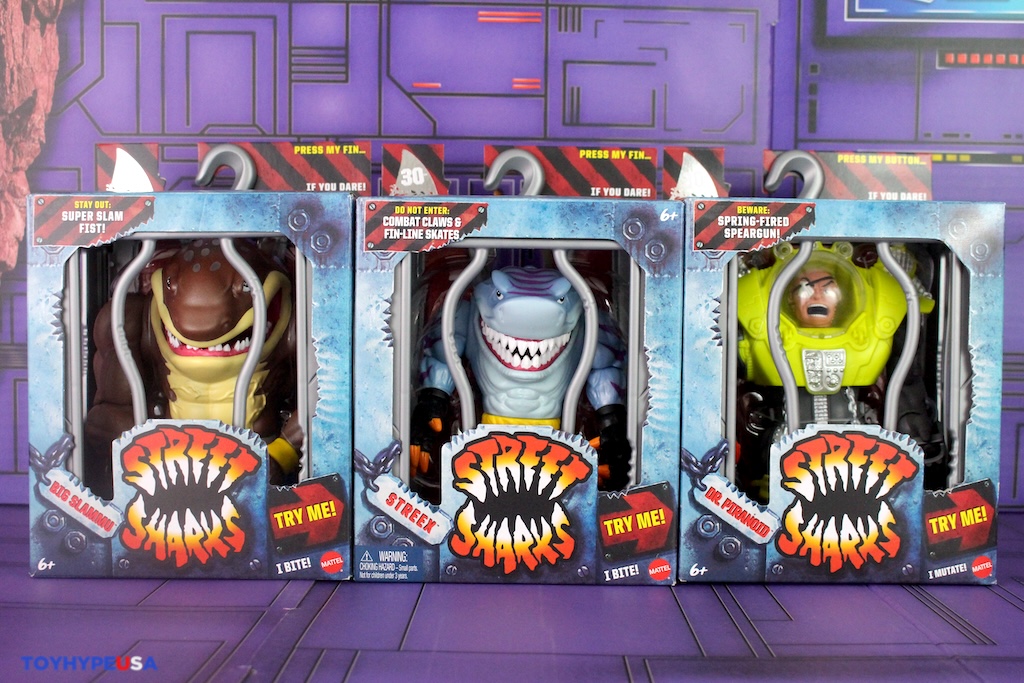 Mattel Street Sharks Wave 2 - Streex, Slammu & Dr. Piranoid Figures Review