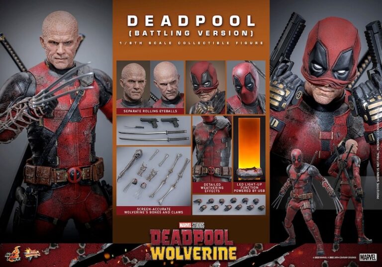 Hot Toys Deadpool & Wolverine - Deadpool (Battling Version) Sixth Scale ...