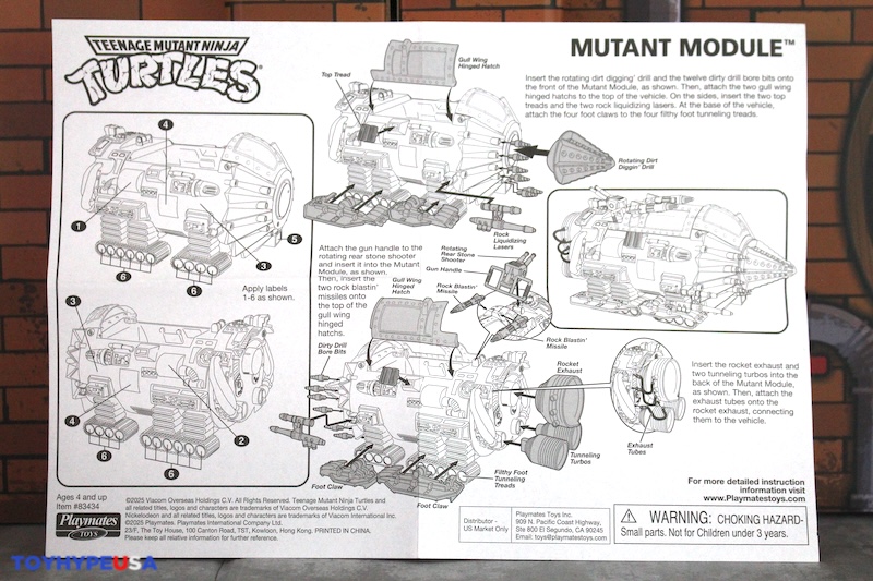Playmates Toys Teenage Mutant Ninja Turtles Classic Mutant Module ...
